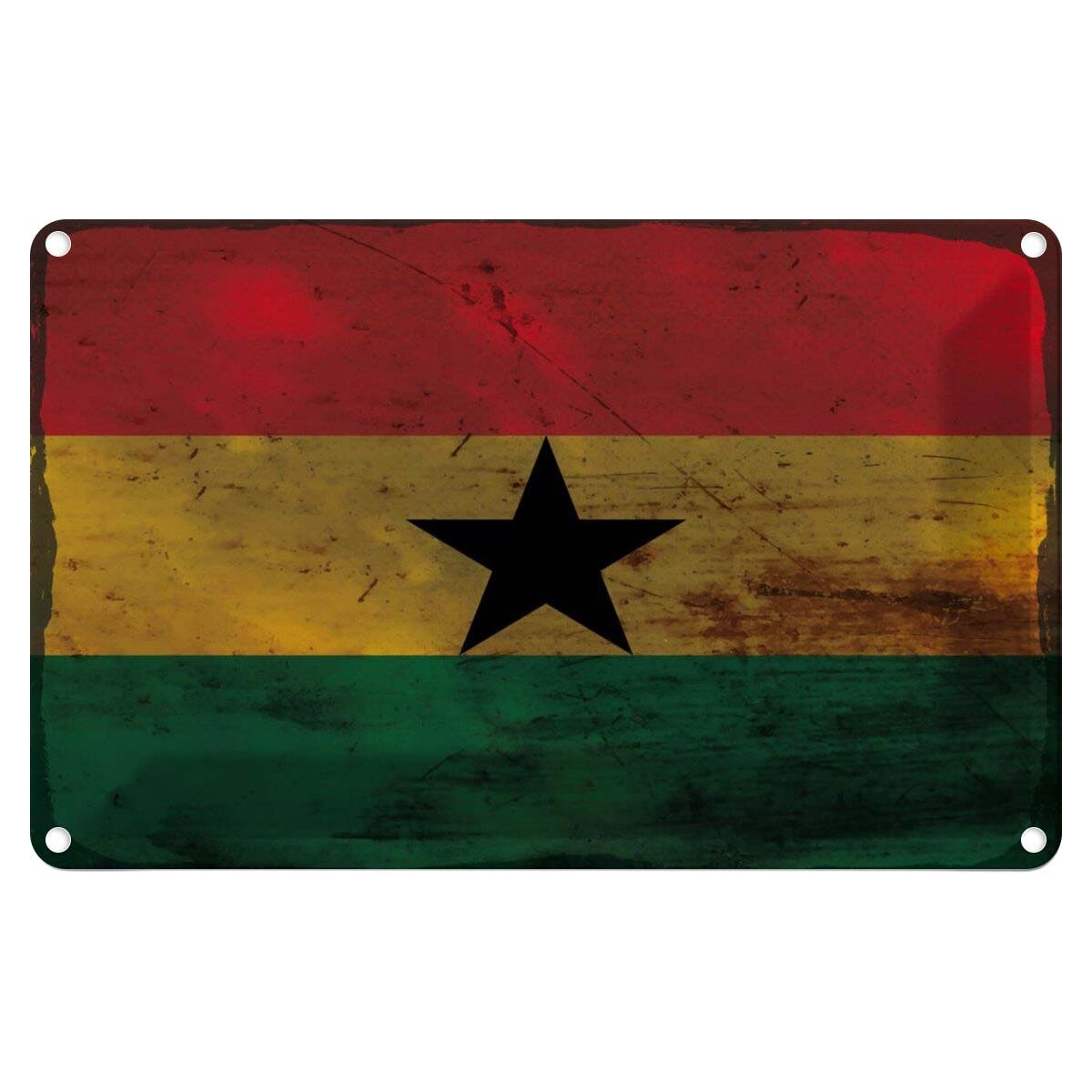 Jetzt Blechschild 20x30 cm Ghana Flag of Ghana Rost online kaufen - v