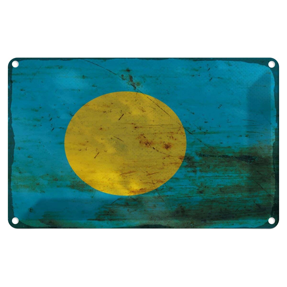 Jetzt Blechschild 20x30 cm Palau Flag of Palau Rost online kaufen - v