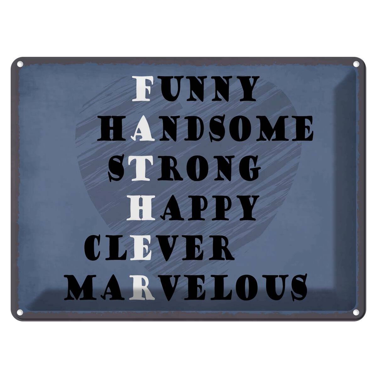 Jetzt Blechschild 30x40 cm Father funny happy clever Papa online kauf