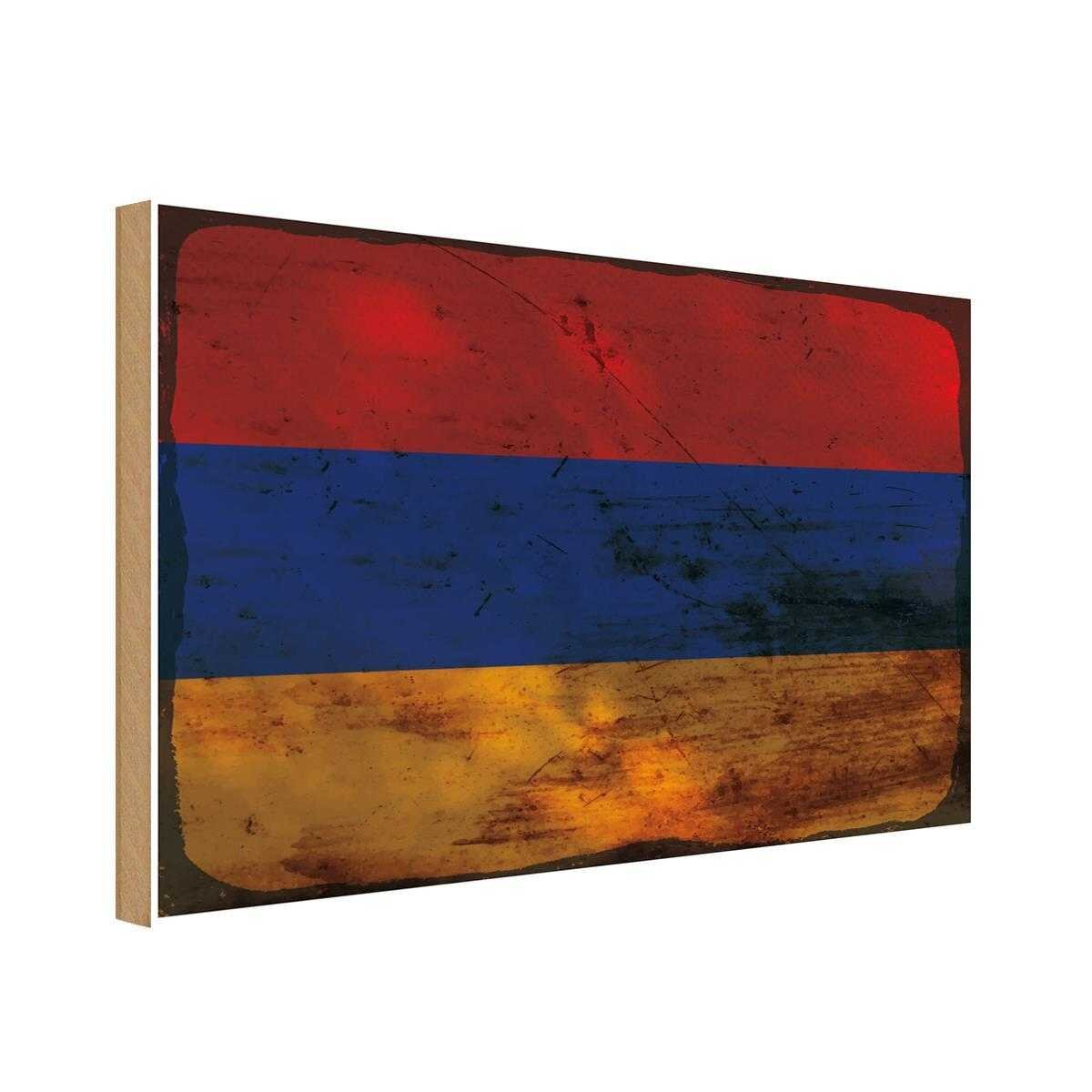 Jetzt Holzschild 20x30 cm Armenien Flag of Armenia Rost online kaufen