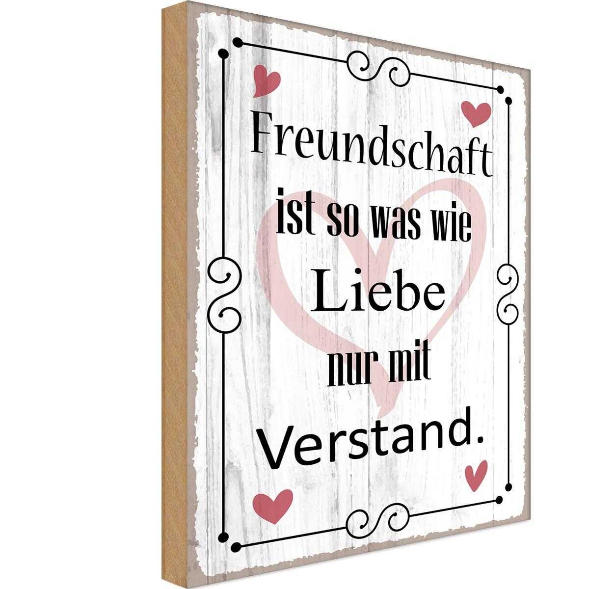 Jetzt Holzschild 40x30 cm Freundschaft ist so wie Liebe online kaufen