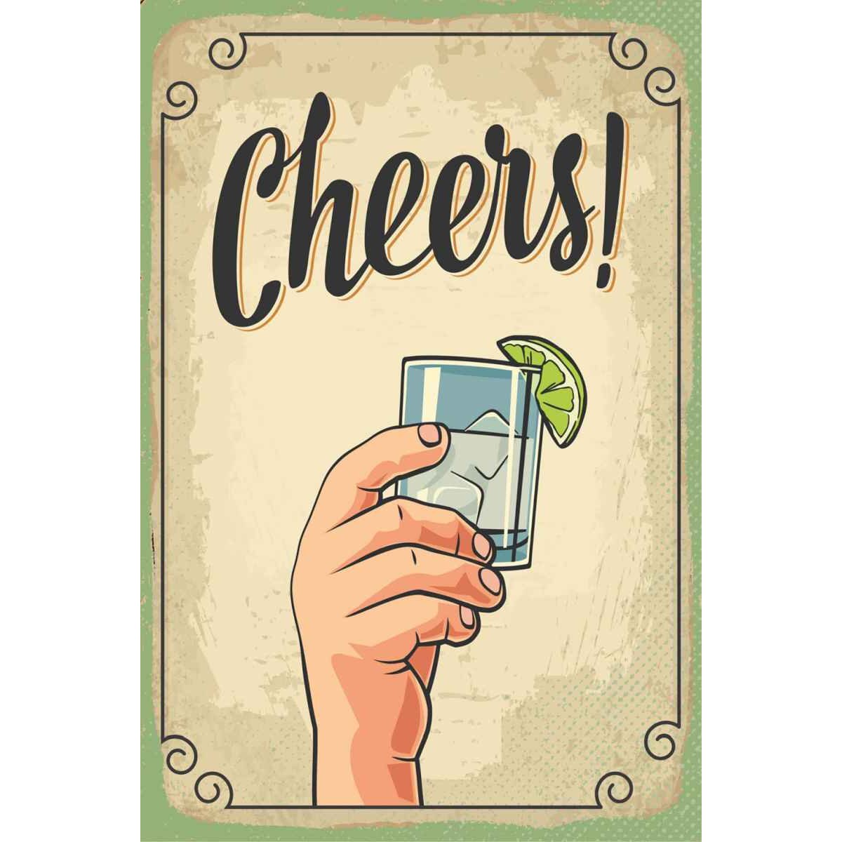 Jetzt Holzschild 30x20 cm Cheers Gin Tonic Lemon Prost online kaufen